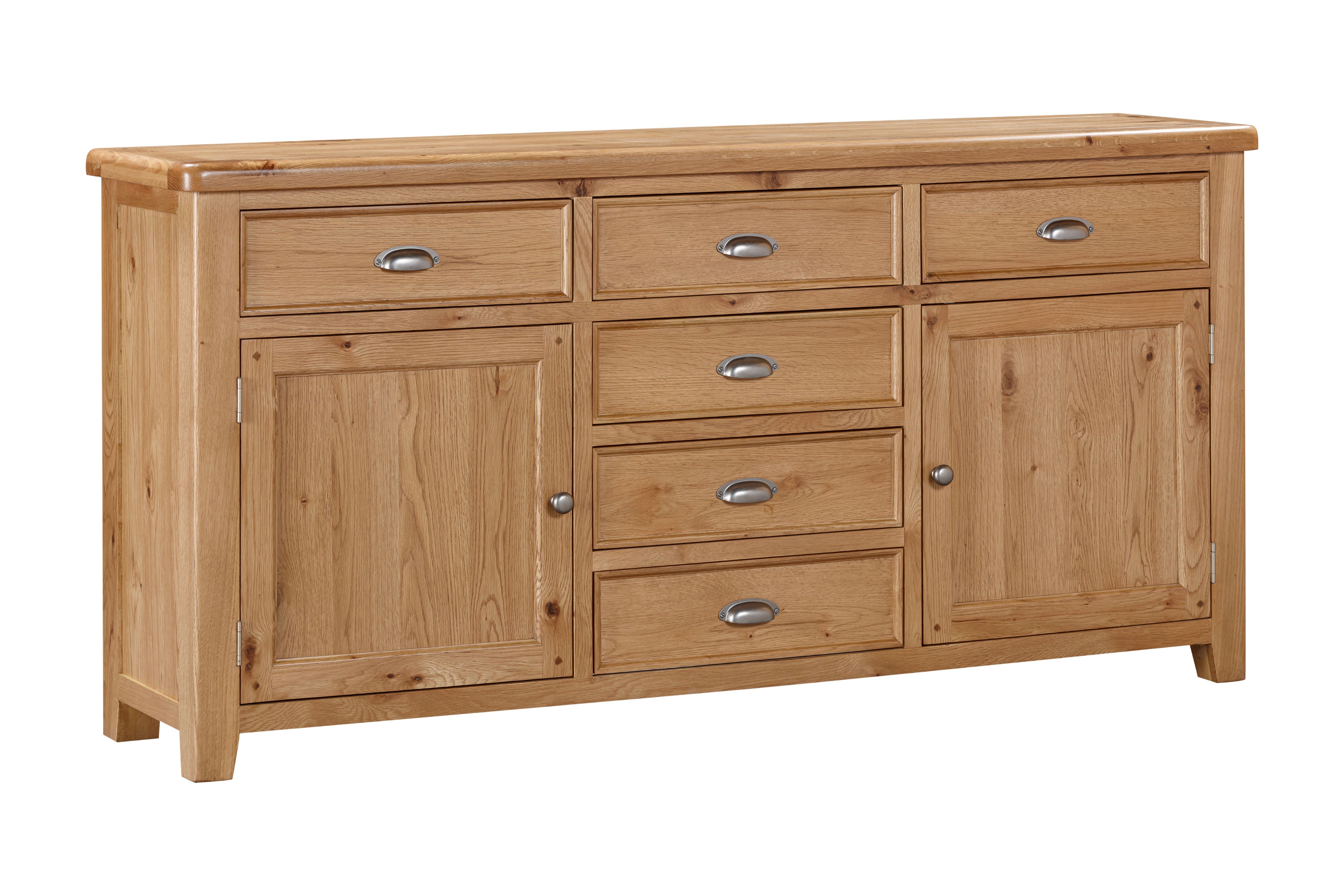 160-10 Kingsdbury Oak Extra Large Sideboard – Papaya Trading